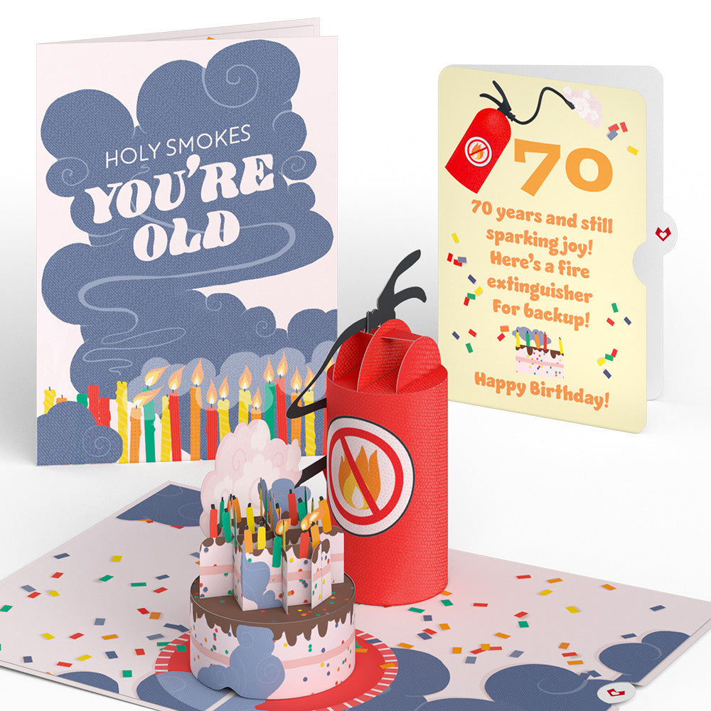 Holy Smokes You're Old 70th Birthday Pop-Up Card and Sentiment Set ...