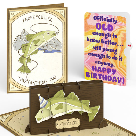 Birthday Cod Pop-Up Card and Sentiment Set – Lovepop