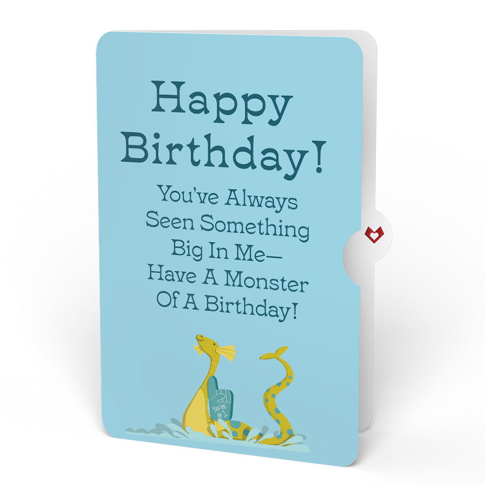 Dad You're a Legend Loch Ness Monster Birthday Pop-Up Card and Sentime ...
