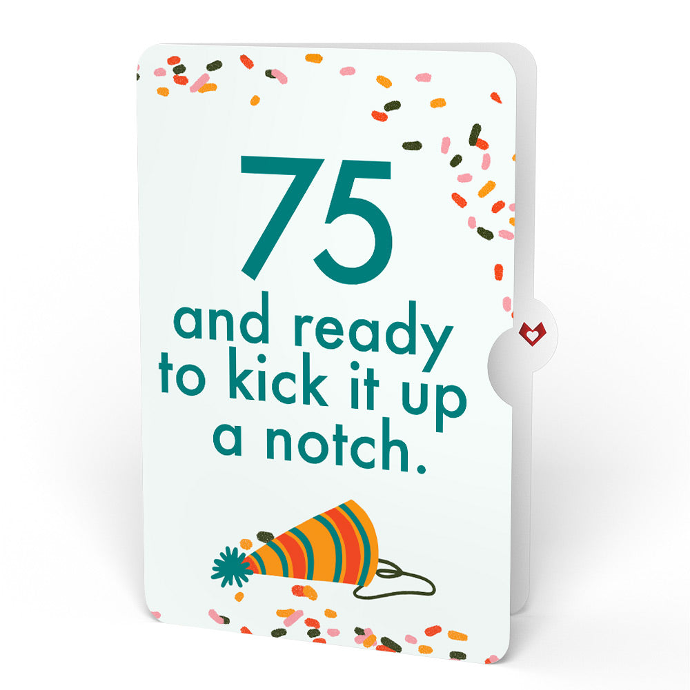Happy Birthday Hot Stuff Pop-Up Card and 75th Kick It Up Sentiment Set ...