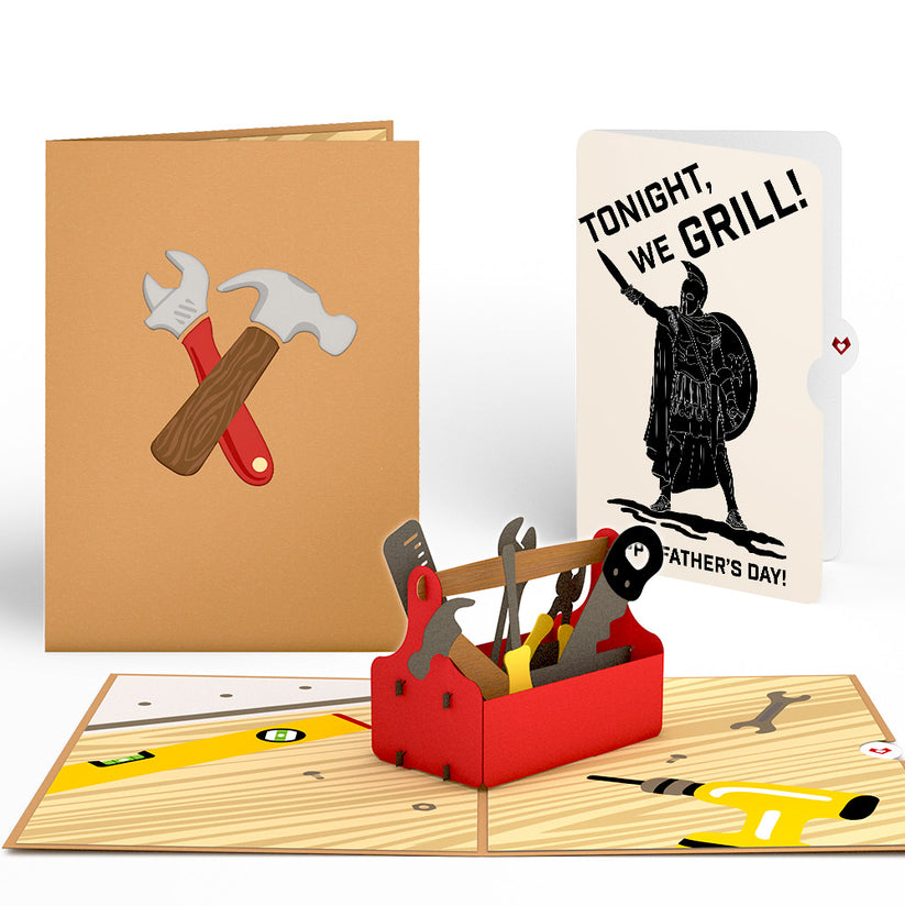 Toolbox Father's Day Pop-Up Card and Spartan Grilling Sentiment Set ...