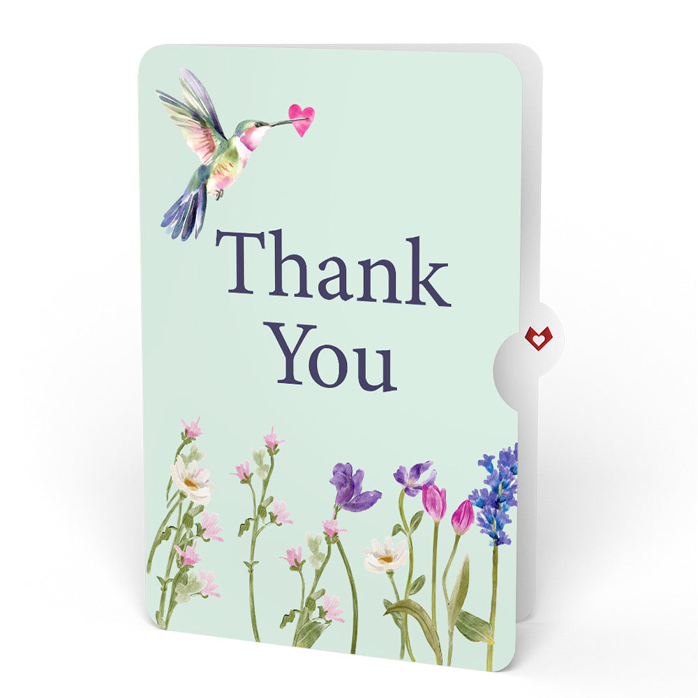 Love in Bloom Hummingbird Thank You Pop-Up Card and Sentiment Set – Lovepop