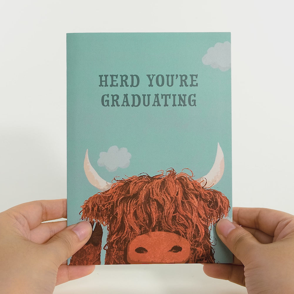 Heard You're Graduating Highland Cow Pop-Up Card – Lovepop