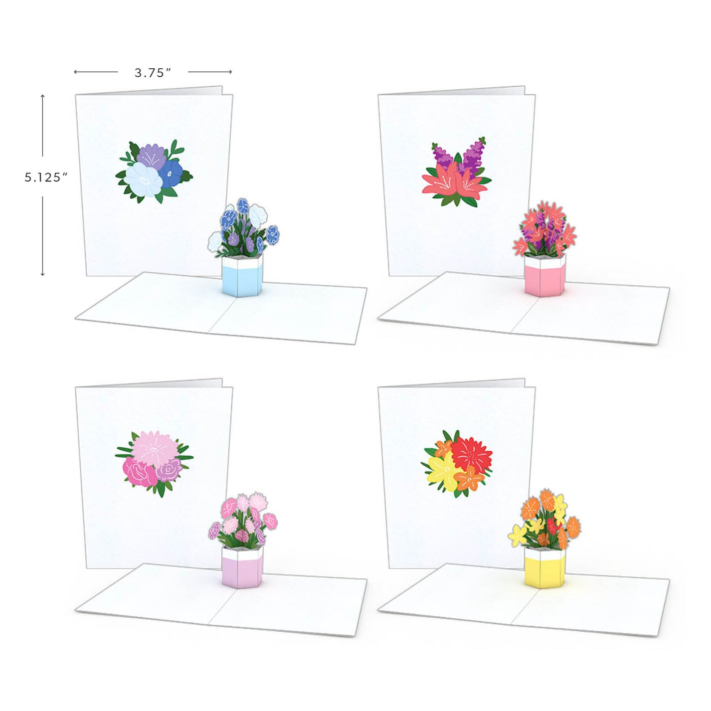 Flower Pot Notecards (Assorted 4-Pack) – Lovepop