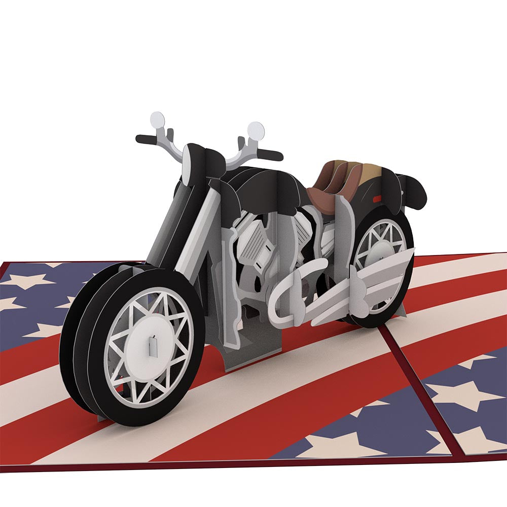 Motorcycle Pop Up Card | American Motif Motorcycle Card | Lovepop