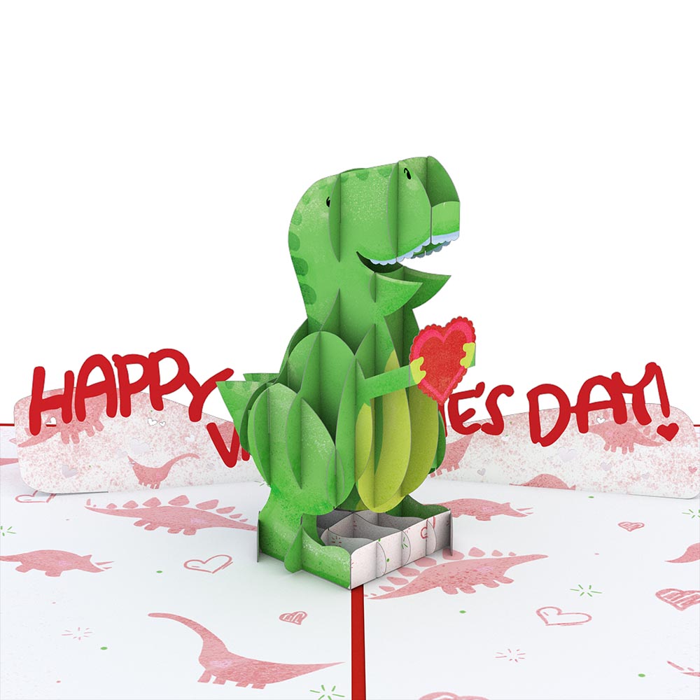 Funny Valentine's Day Card Dinosaur | You Make my Heart 'Saur' | Lovepop