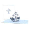 Blue Floral Cross Pop-Up Card – Lovepop
