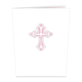 Pink Floral Cross Pop-Up Card – Lovepop