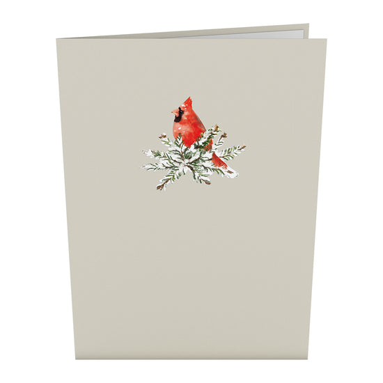 Winter Cardinal Pop Up Card | Snowy Cardinal Greeting Card | Lovepop