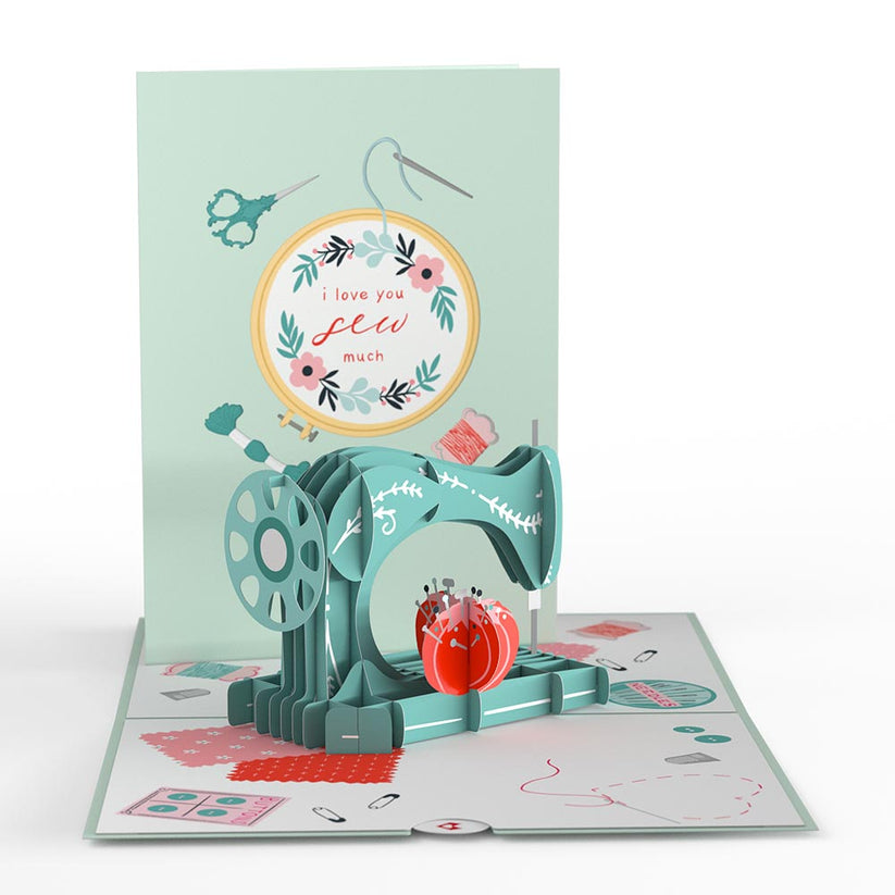 Pop-Up Sewing Valentine Cards | Love You Sew Much Card | Lovepop