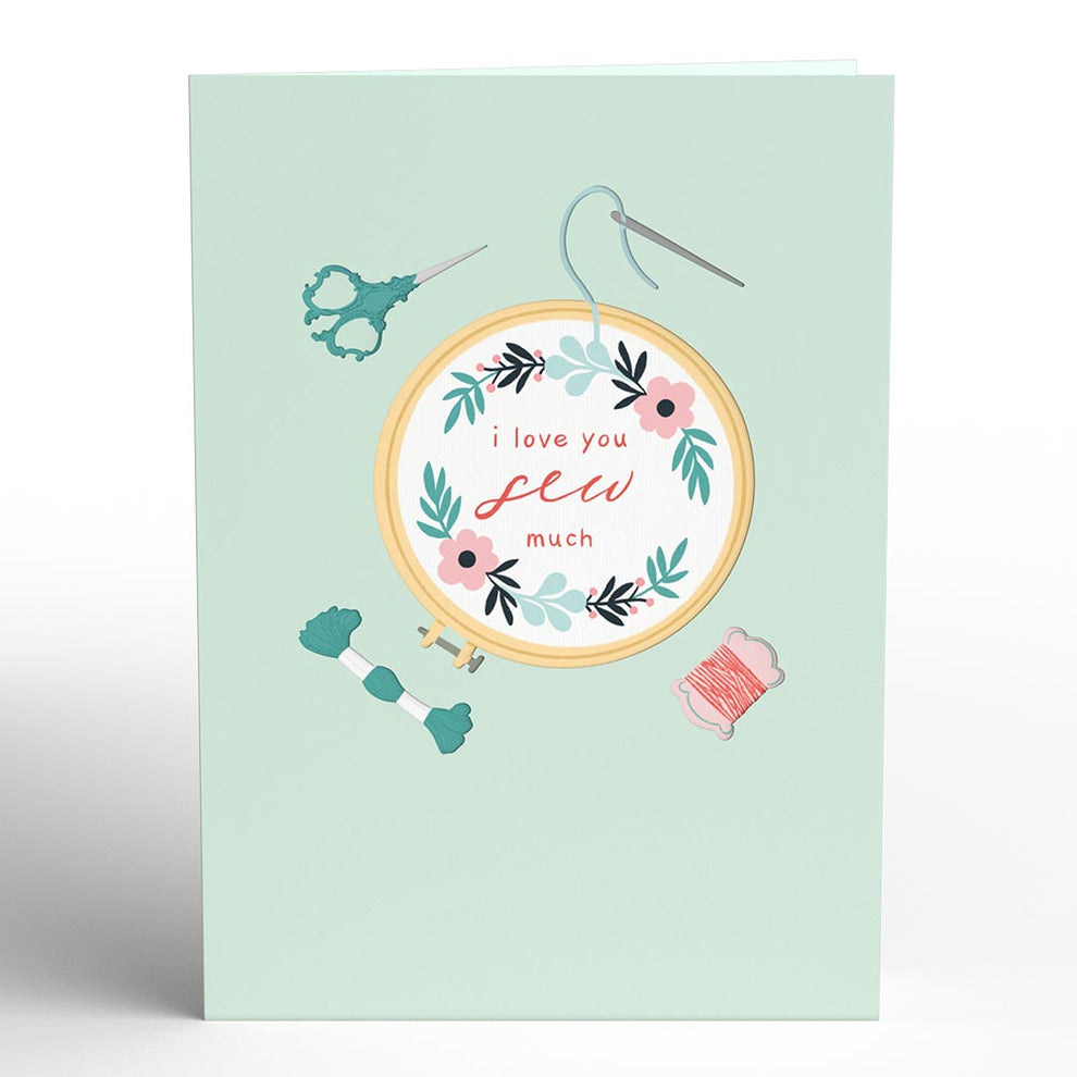 Pop-Up Sewing Valentine Cards | Love You Sew Much Card | Lovepop