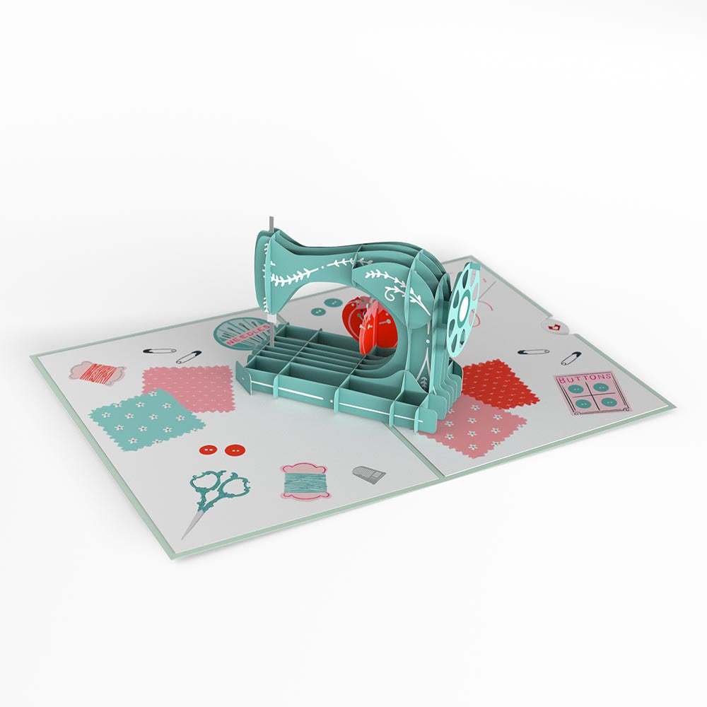 Pop-Up Sewing Valentine Cards | Love You Sew Much Card | Lovepop