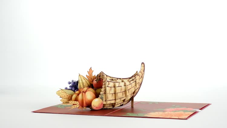 Cornucopia Thanksgiving Card | Pop Up Card | Lovepop