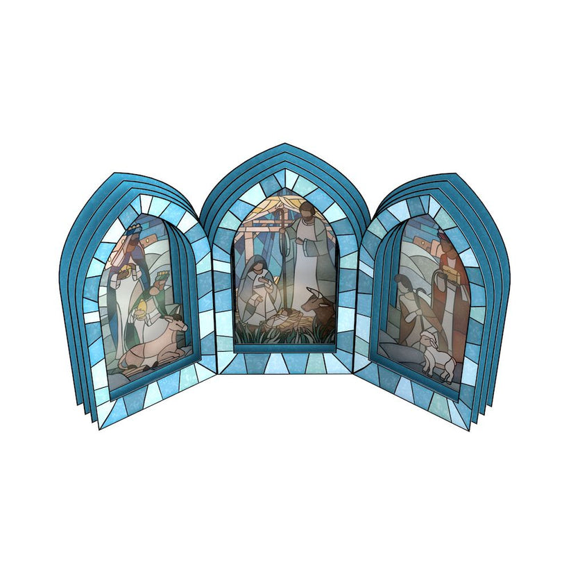 Stained Glass Nativity Windows Giant Pop-Up Gift – Lovepop