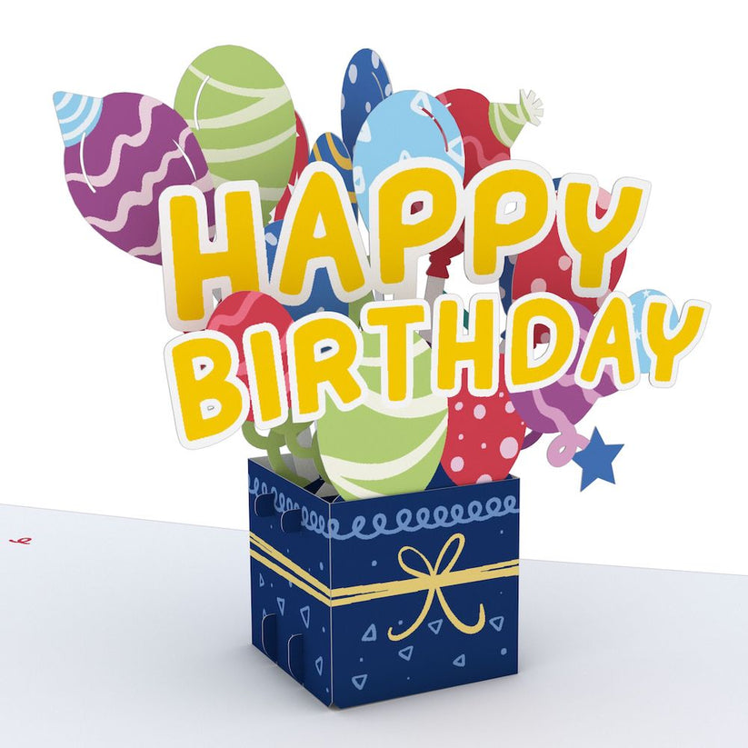Happy Birthday Balloon Box: Paperpop® Card – Lovepop