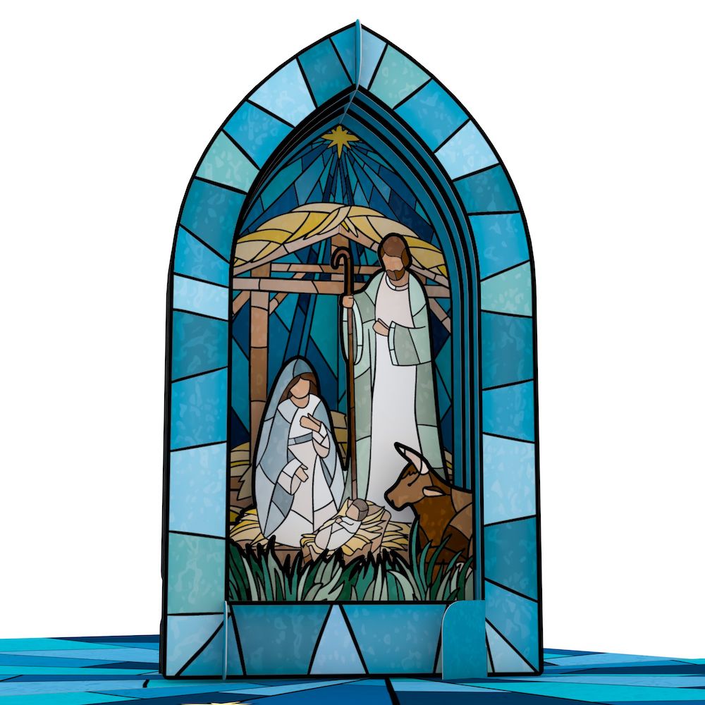 Stained Glass Nativity Window Pop-Up Card – Lovepop