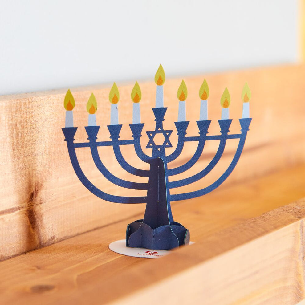 Flameless Hanukkah Menorah Decor - Paper Decor 5-Pack | Lovepop